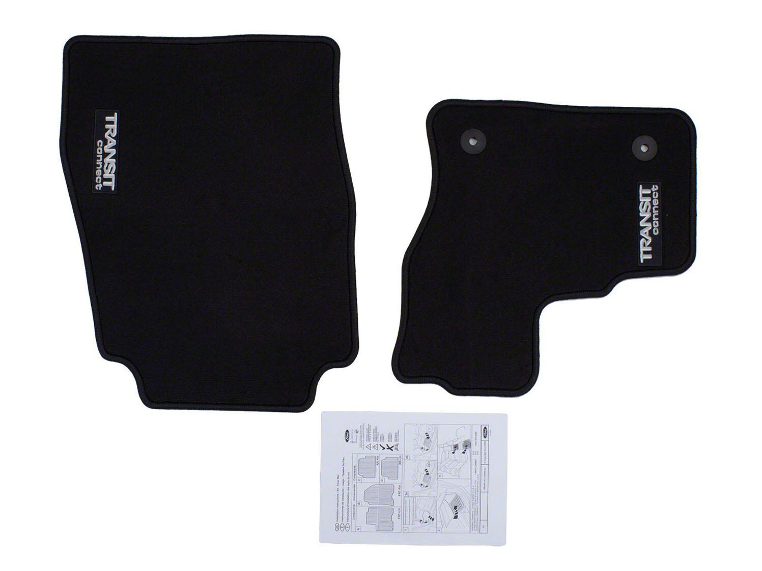 Transit Connect 2014 2023 2pc Black Carpet Front Floor Mat Set Accessories Ford