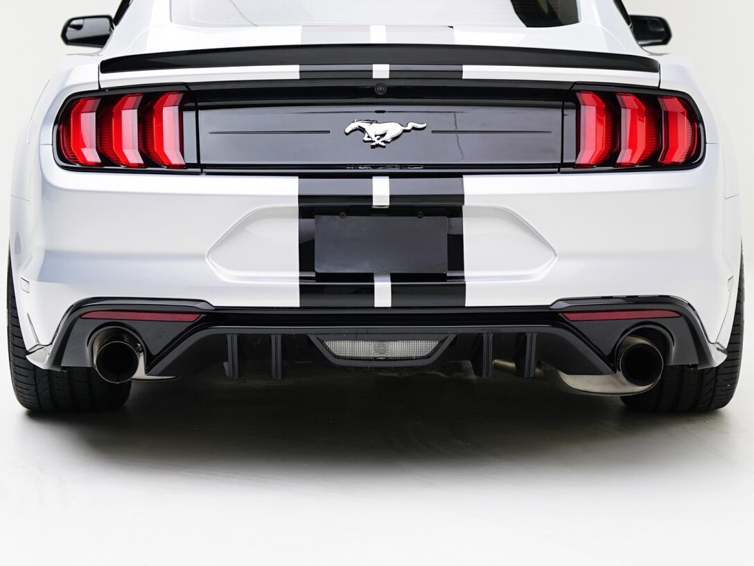 Mustang 2018 2023 Air Design Matte Black Rear Bumper Diffuser Accessories Ford